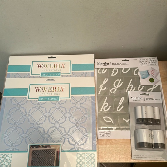 Martha Stewart | Other | Crafts 4 Piece Bundle Laser Cut Stencils And 6 ...